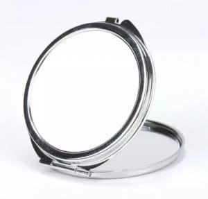 Blank Round Compact Mirrors For Sublimation Printing.