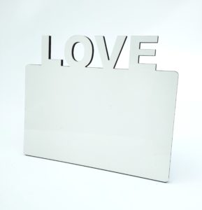 Blank Laser Cut love Photo Block For Sublimation Printing