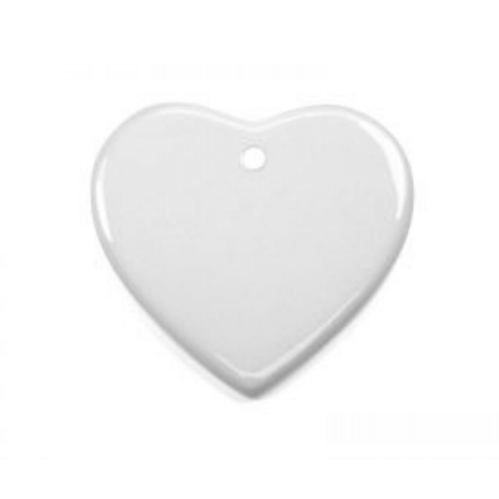 Ceramic Heart Ornament Blank For Sublimation Printing